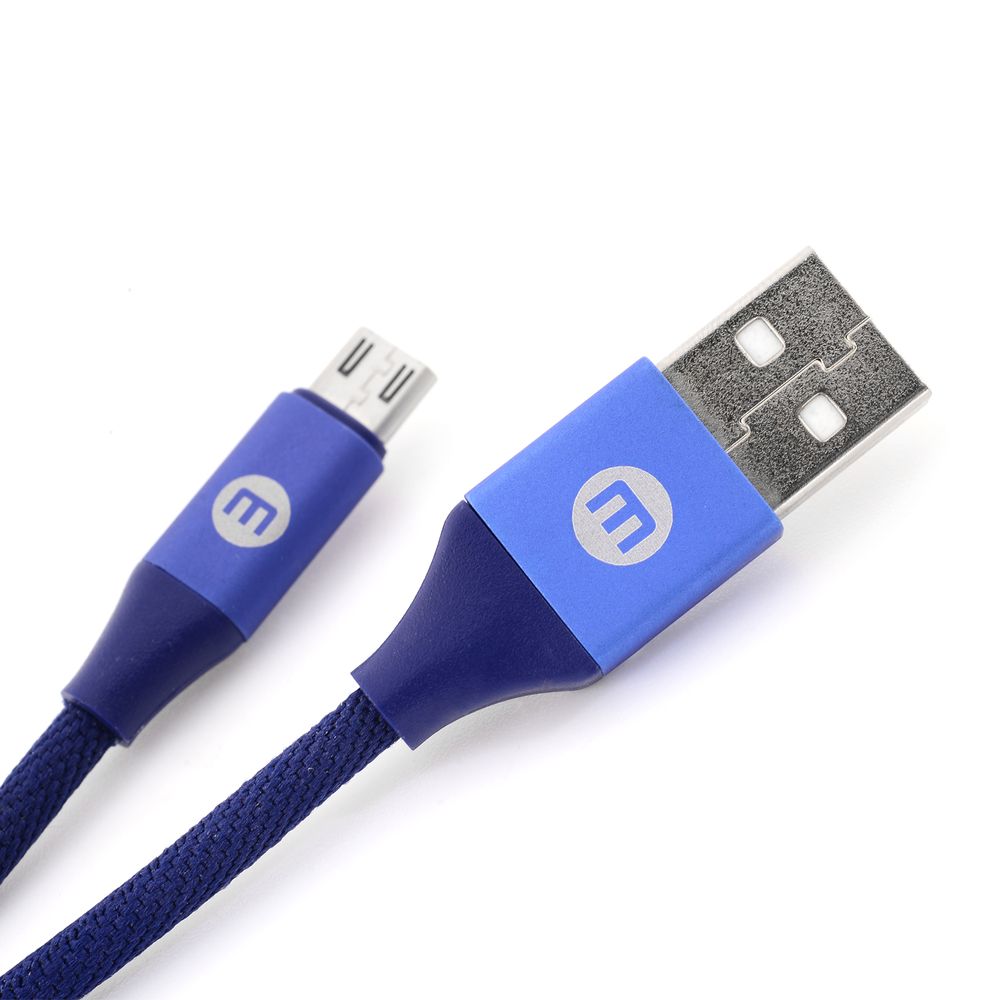 Cable Mobo Knit Micro USB Azul 1M - mobomx