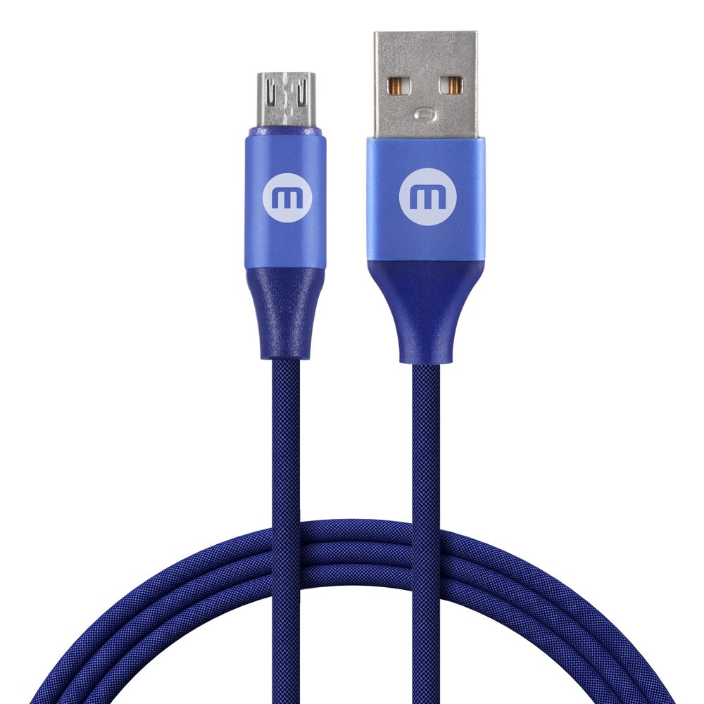 Cable Mobo Knit Micro USB Azul 1M - mobomx