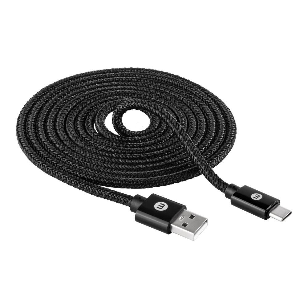 Cable Mobo Durable Tipo C Negro 3m - mobomx